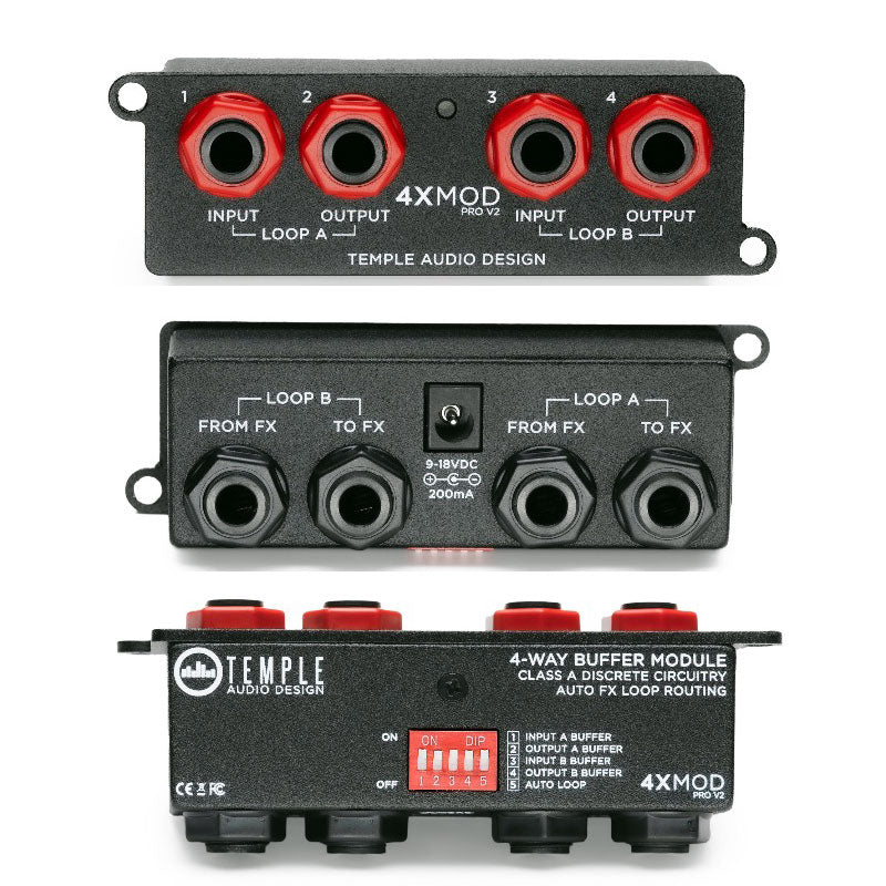 Temple Audio 4X MOD PRO 4-Channel Buffer Module | Vision Guitar