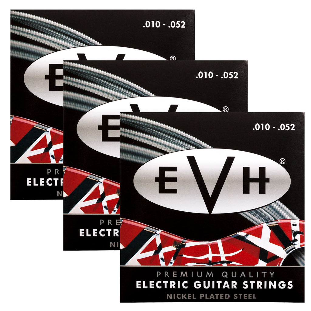 3-Pack! EVH Premium Electric Guitar Strings 10-52 Gauge 0220150052 ...