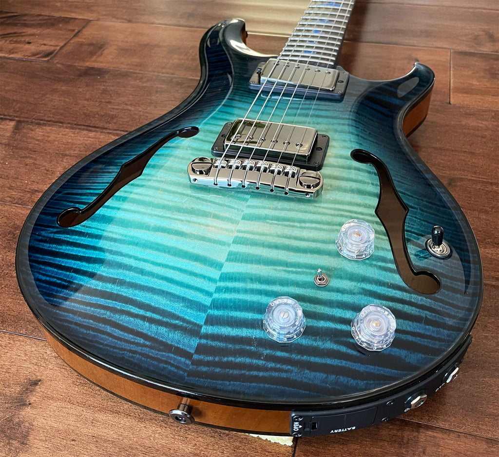 PRS Private Stock Hollowbody II Piezo Macassar Ebony Neck Sub Zero Glo ...