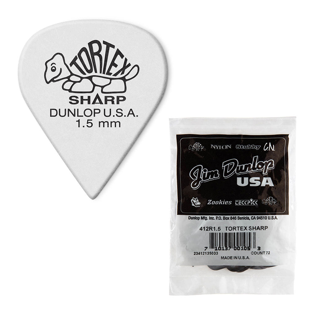 Dunlop Tortex Sharp Guitar Picks 1.50mm 72-Pack | Vision Guitar