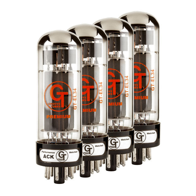 Groove Tubes GT-EL34-M Matched Quartet Vacuum Tube Set | Vision Guitar