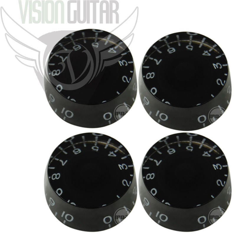 Quality USA Spec Les Paul Speed Knob Set of 4 Black | Vision Guitar