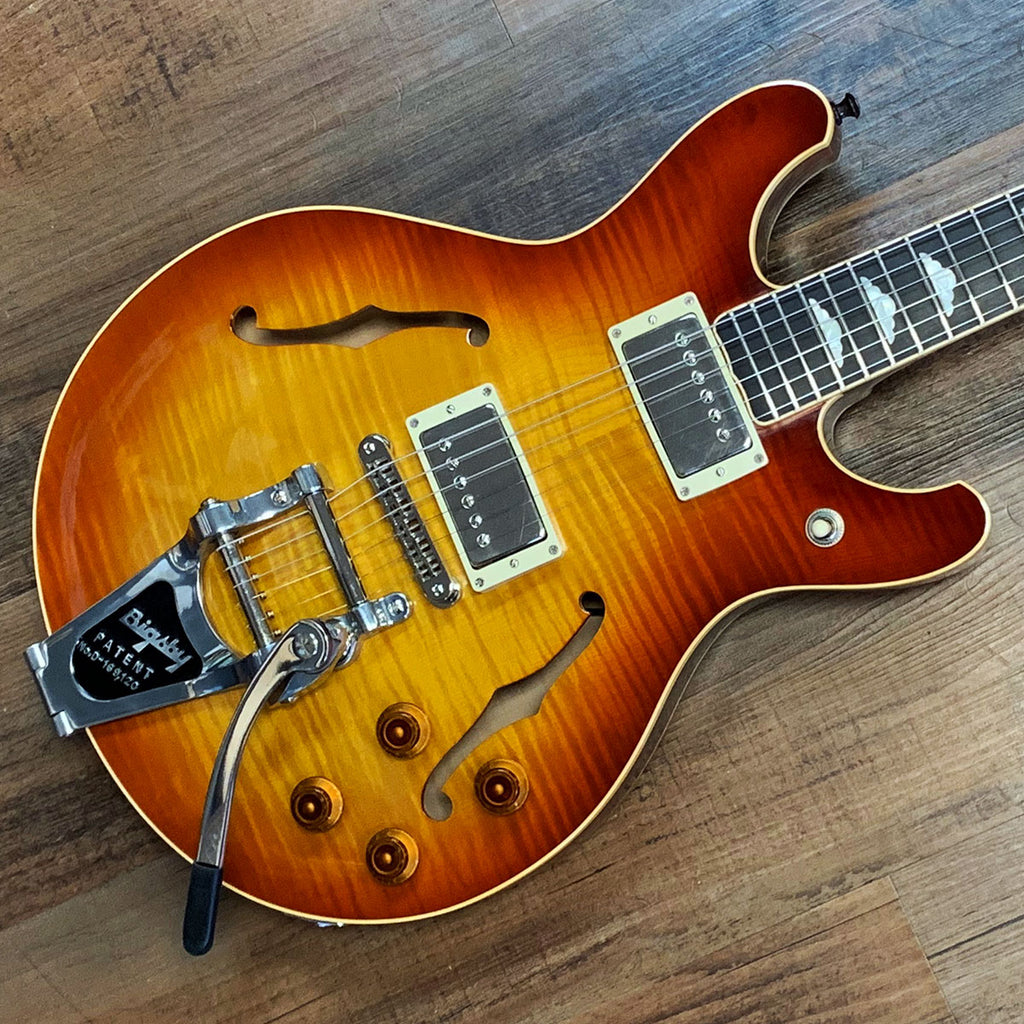 Mikagi Bodra STD Handmade Guitar Sunburst Bigsby | Vision Guitar