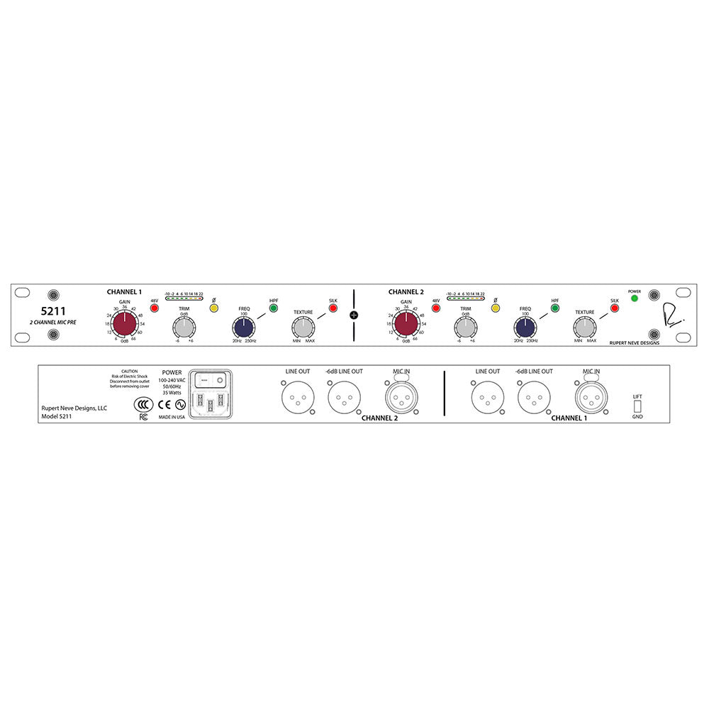 Rupert Neve 5211 2-Channel Mic Preamp — Vision Guitar
